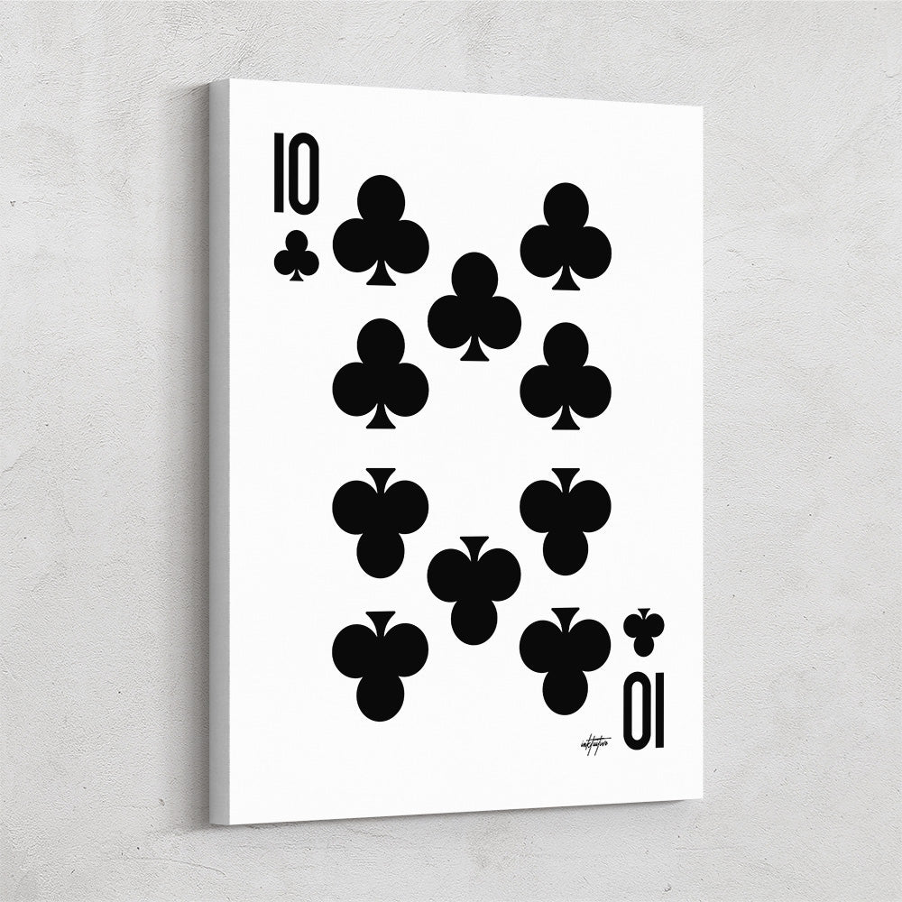 Tenacious Ten of Clubs - The Power Suit Wall Art – Inktuitive
