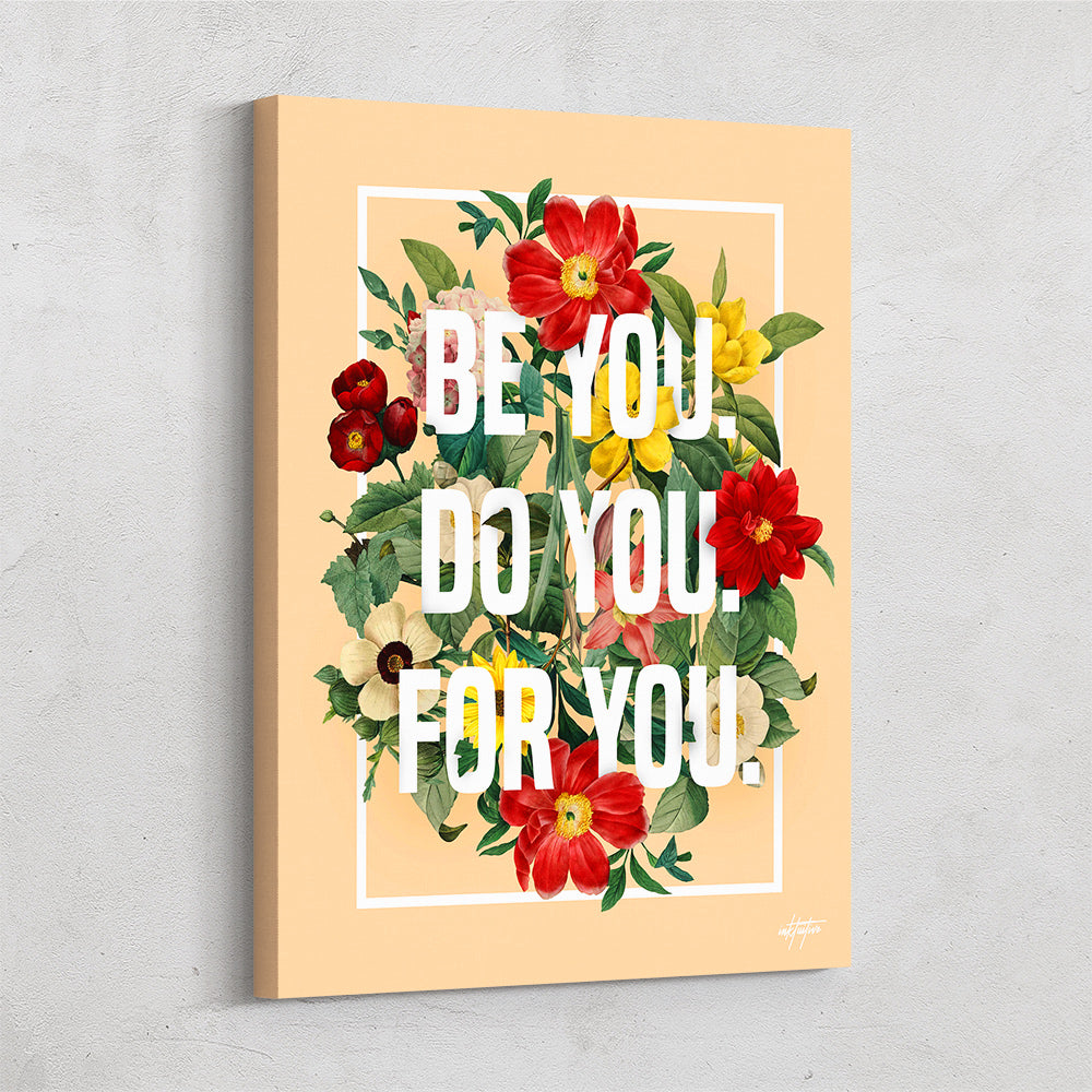 Be You. Do You. Inspirational Motivational Canvas Wall Art Print ...