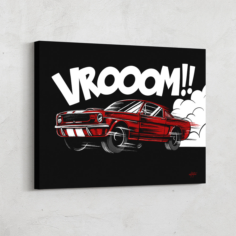 American Muscle: Animated Ford Mustang Wall Art | Inktuitive