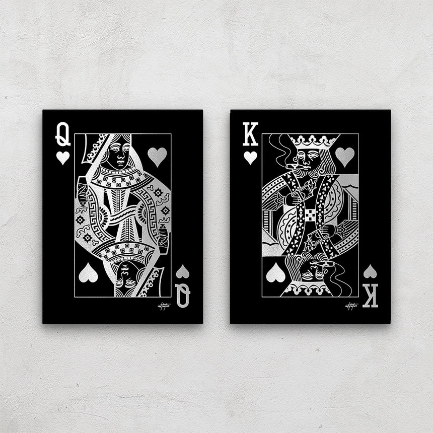 King And Queen Cards Wall Art