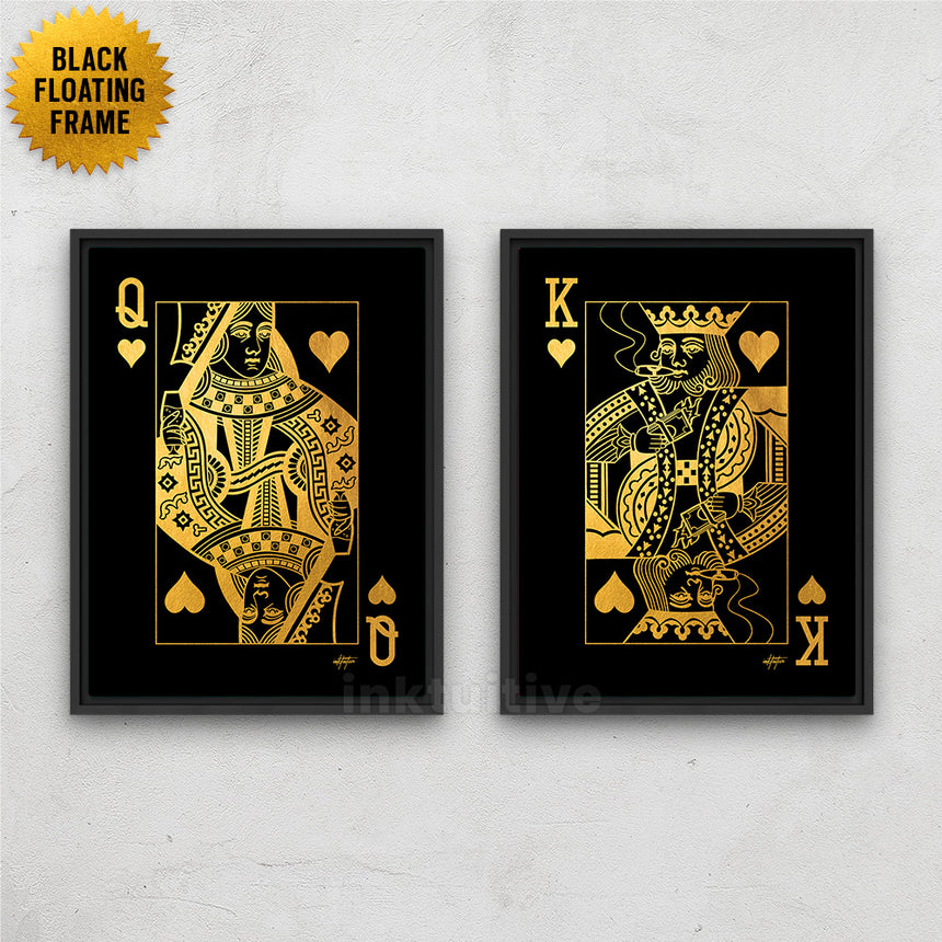 King And Queen Cards Holding Hands