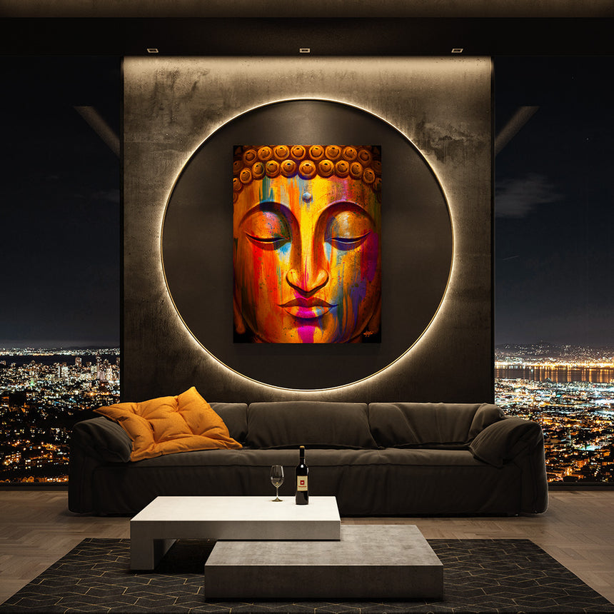 Buddha Wall Art Zen with a touch of luxury Inktuitive