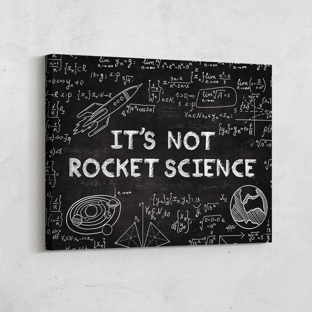 "It's Not Rocket Science" Chalkboard-Style Wall Art: Add Humor and ...