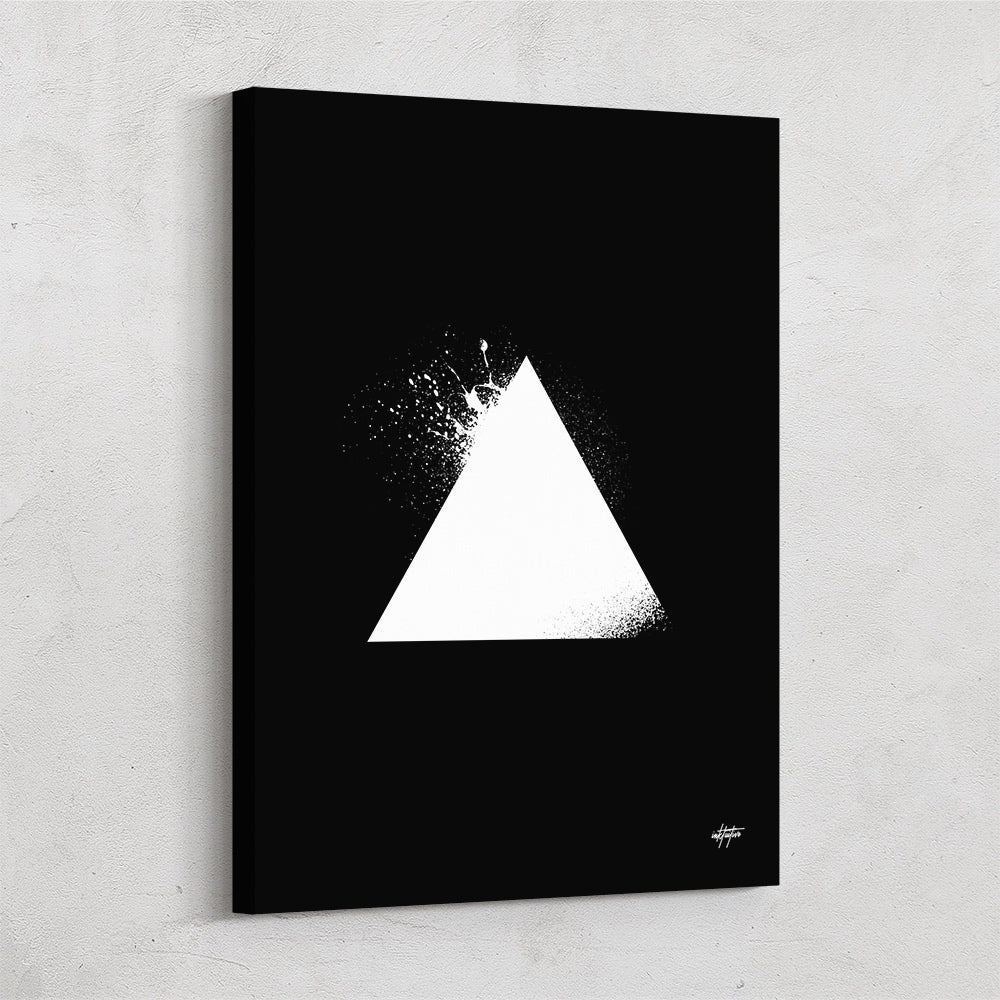 The Sprayed Triangle: bold abstract canvas art for any room – Inktuitive