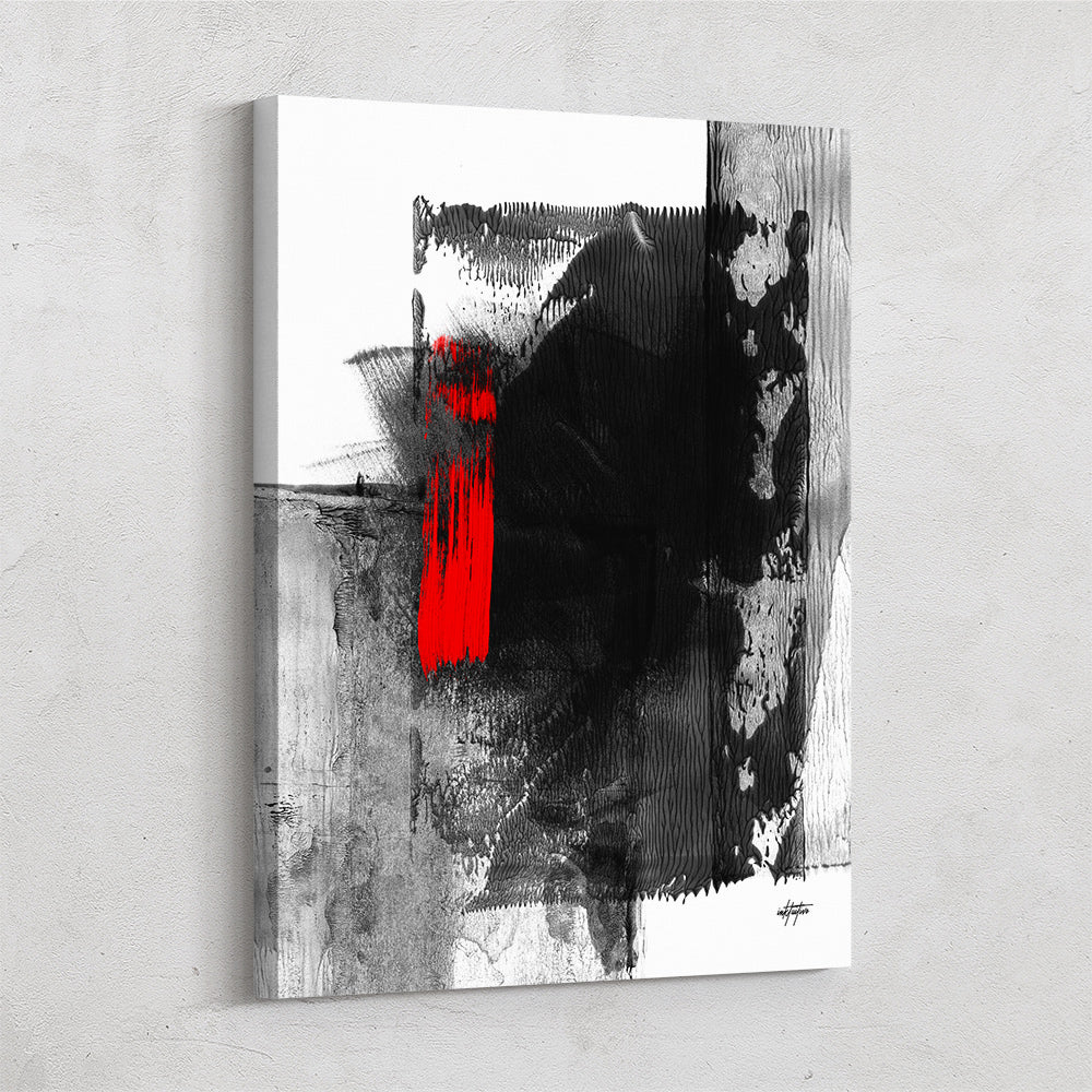 Powerful Mystery: Tokyo Ink #1 Abstract Canvas Art – Inktuitive